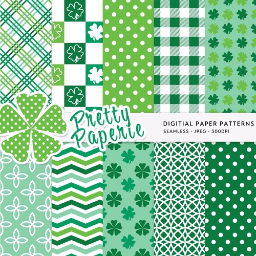 St Patricks Seamless Patterns - A4 - 210mm x 297mm - CUP1278188_75932 ...