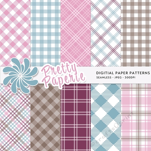 Plaid Seamless Patterns - A4 - 210mm x 297mm - CUP1283628_75932 ...