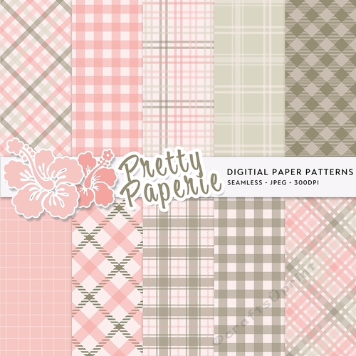 Plaid Seamless Patterns - A4 - 210mm x 297mm - CUP1287763_75932 ...