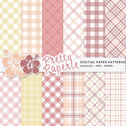 Plaid Seamless Patterns - A4 - 210mm x 297mm - CUP1304306_75932 ...