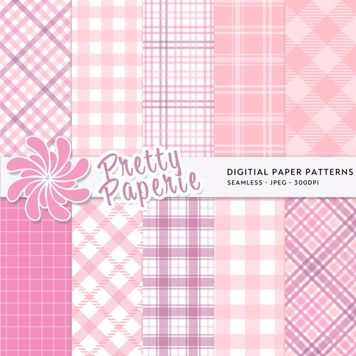 Digital Plaid Seamless Patterns - A4 - 210mm x 297mm - CUP1343053_75932 ...