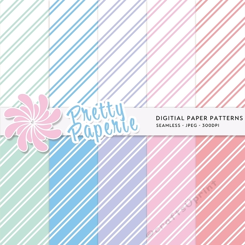 Stripe Seamless Patterns - A4 - 210mm x 297mm - CUP1372172_75932 ...
