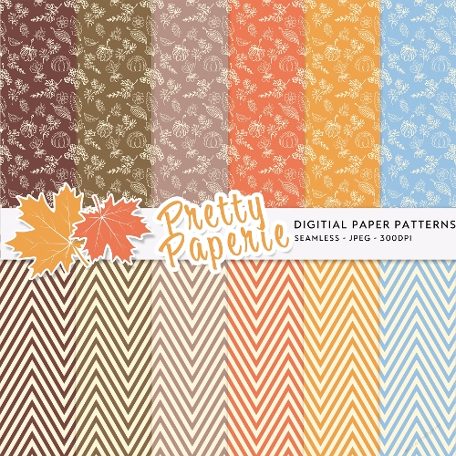 Autumn Seamless Patterns - A4 - 210mm x 297mm - CUP1396444_75932 ...