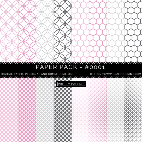 Paper Pack 040 Digital Paper/Backgrounds - Pink & Grey, seamless ...