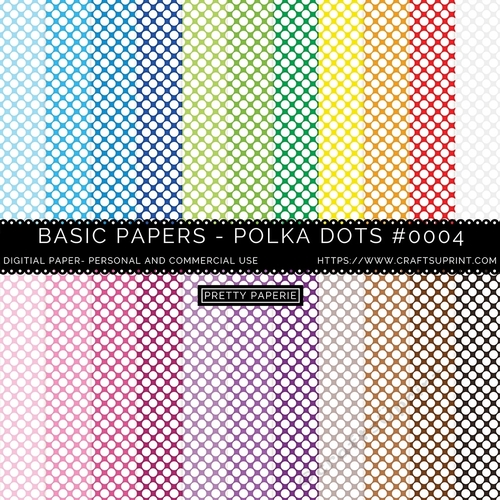 Polka 004 - Rainbow Polka Dot Digital Paper Set - polka dot, raindow ...