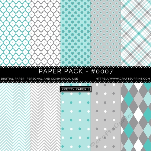 Paper Pack 007 Digital Paper/Backgrounds - Blue & Grey, seamless ...