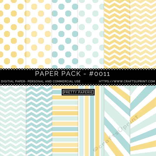 Paper Pack 011 Digital Paper/Backgrounds - Blue & Yellow - A4 - 210mm x ...