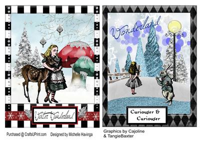 2 Christmas Alice Card Toppers - CUP586230_1917 | Craftsuprint