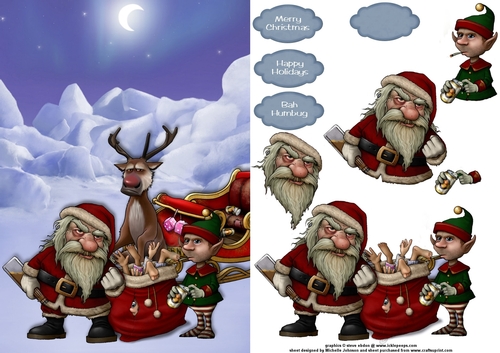 Bad Santa 1 Card Front - CUP1015998_376 | Craftsuprint