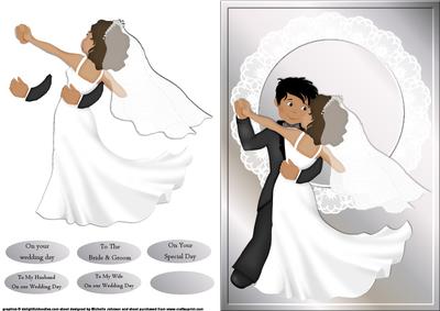 Wedding 2 Couple Dancing Quick Card Front with Decoupage - CUP102927 ...