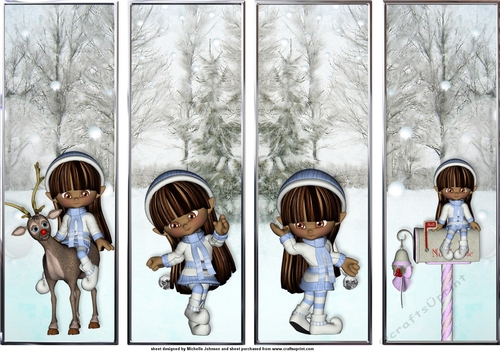 Cute Christmas Elf Characters Bookmarks 4 - CUP1070670_376 | Craftsuprint