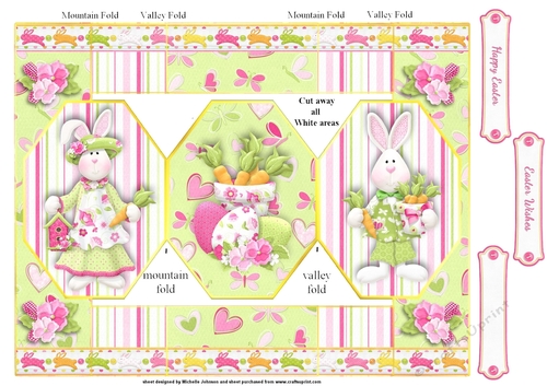 Easter Wishes 1 Octagon Pop-up Card - CUP1100387_376 | Craftsuprint