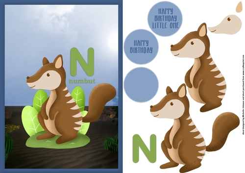 N Is For Numbut Card Front - CUP1113590_376 | Craftsuprint