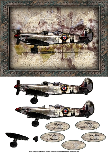 Vintage Aircraft Card Front - CUP1118477_376 | Craftsuprint