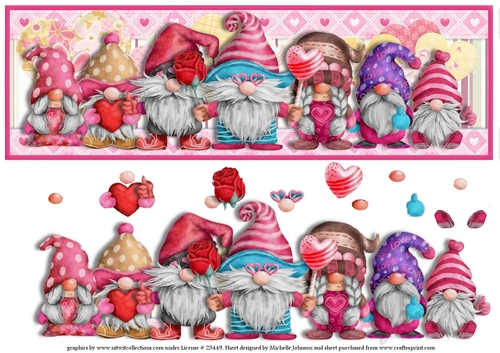 Valentines With My Gnomies Large DL Card - CUP1133954_376 | Craftsuprint