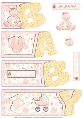 New Baby Girl Word Book Sheet - CUP122159_376 | Craftsuprint