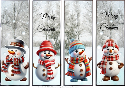 Christmas Snowman Bookmarks - CUP1225836_376 | Craftsuprint