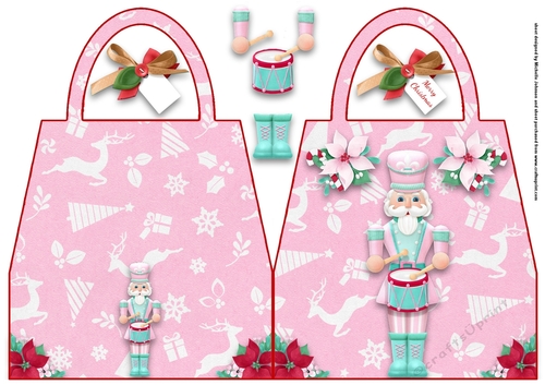 Nutcracker Pastel Handbag Shaped Christmas Card - CUP1261900_376 ...