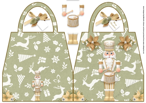 Nutcracker Gold Handbag Shaped Christmas Card - CUP1261901_376 ...