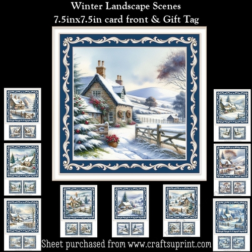 Winter Landscape Scenes Mini Kit (Christmas Or Winter Birthday ...