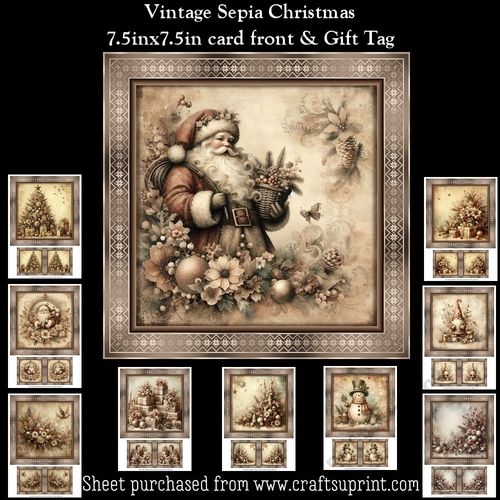 Vintage Sepia Christmas Mini Kit With Gift Tags - CUP1346249_376 ...