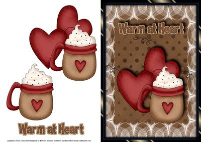 Warm at Heart Card Front with Decoupage - CUP152967_376 | Craftsuprint