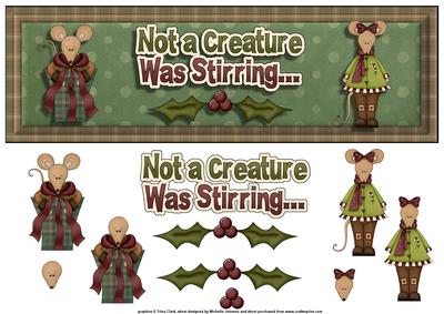 Not a Creature Was Stirring Large Dl Card - CUP153267_376 | Craftsuprint