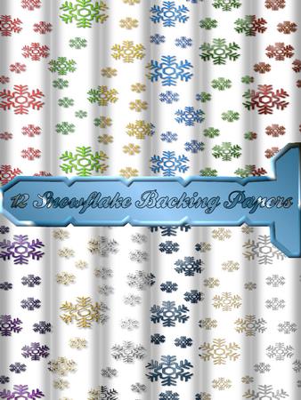 12 Snowflake Backing Papers - CUP160087_376 | Craftsuprint