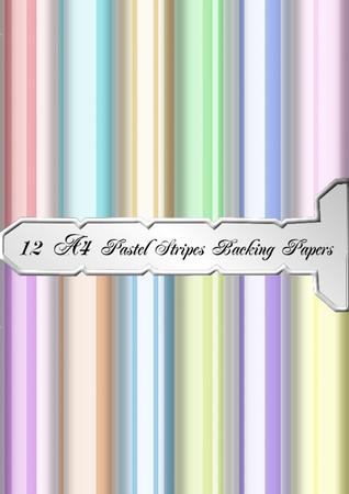 12 A4 Pastel Stripes Backing Papers - CUP213617_376 | Craftsuprint