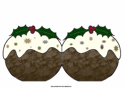 Christmas Pudding Shaped Card - CUP31389_376 | Craftsuprint