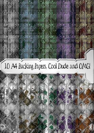 10 A4 Cool Dude and Omg Male Backing Papers - CUP315980_376 | Craftsuprint