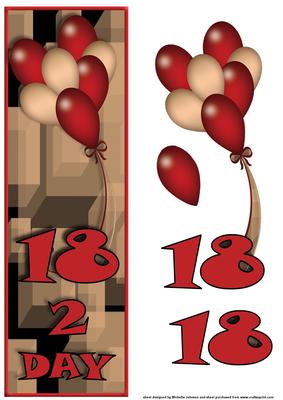 18 Today Balloons Large Dl Card 1 - CUP335067_376 | Craftsuprint