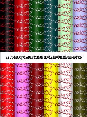 Merry Christmas Backing Sheets - CUP33880_376 | Craftsuprint