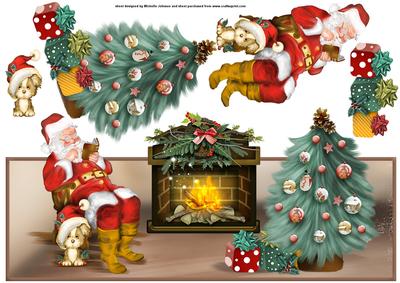 Santas Christmas Over the Top Large Card - CUP347026_376 | Craftsuprint