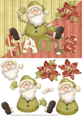 Springy Santa Card Front - CUP360359_376 | Craftsuprint