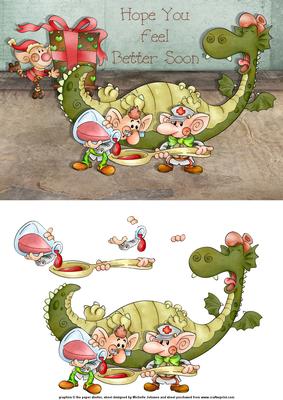 Get Well at Christmas Card Front - CUP362919_376 | Craftsuprint