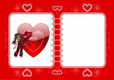 Cute Valentine Girl Insert - CUP39897_376 | Craftsuprint