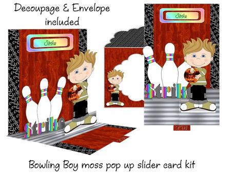 Bowling Boy Moss Pop-up Slider Card Kit with Envelope - CUP414958_376 ...
