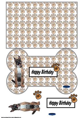 Mans Best Friend Bone Shaped Card - CUP41883_376 | Craftsuprint