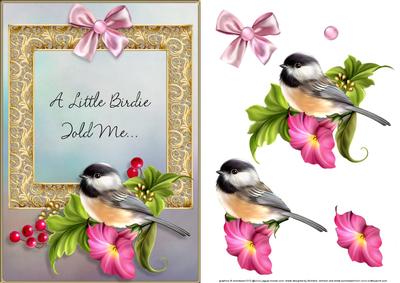 A Little Birdie Told Me Card Front with Decoupage - CUP440000_376 ...