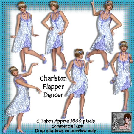 6 Charlston Vintage Flapper Dancer Poser Tubes - CUP441158_376 ...