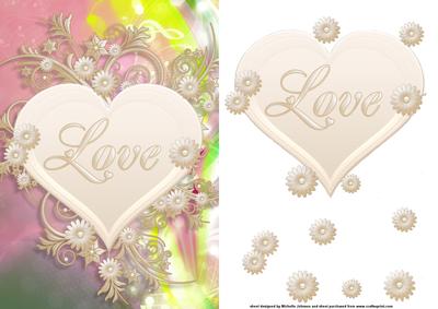 Love Heart Card Front - CUP508823_376 | Craftsuprint