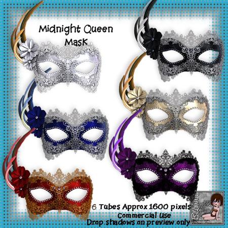 6 Midnight Queen Mask Posers - CUP521109_376 | Craftsuprint