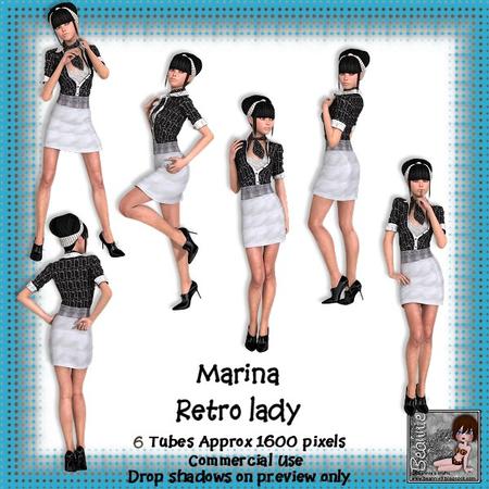 6 Marina Retro Lady Poser Tubes - CUP522181_376 | Craftsuprint