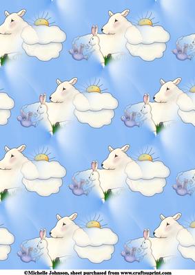 Easter Lamb Background - CUP53924_376 | Craftsuprint