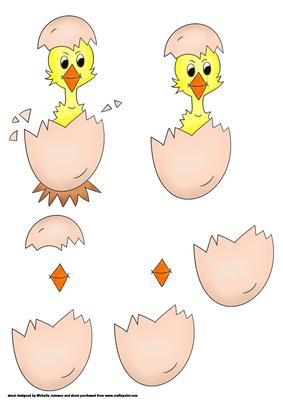 Peek-a-boo Easter Chick Step by Step - CUP55909_376 | Craftsuprint