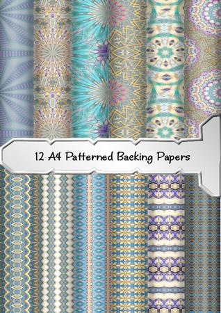 12 A4 Patterned Backing Papers - CUP563515_376 | Craftsuprint