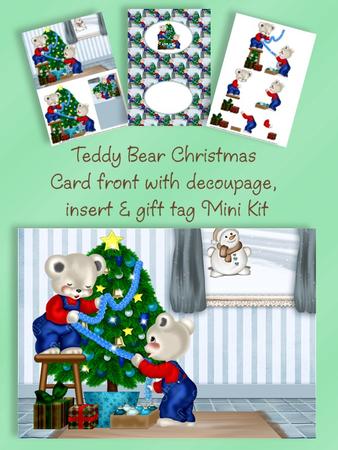 Teddy Bear Chrstmas Mini Kit - CUP583705_376 | Craftsuprint