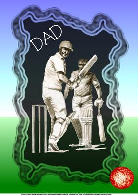 A4 Dad Cricket Card - CUP62773_376 | Craftsuprint