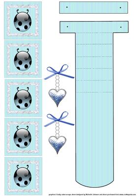 Blue Ladybug Waterfall with Embellishments - CUP63421_376 | Craftsuprint